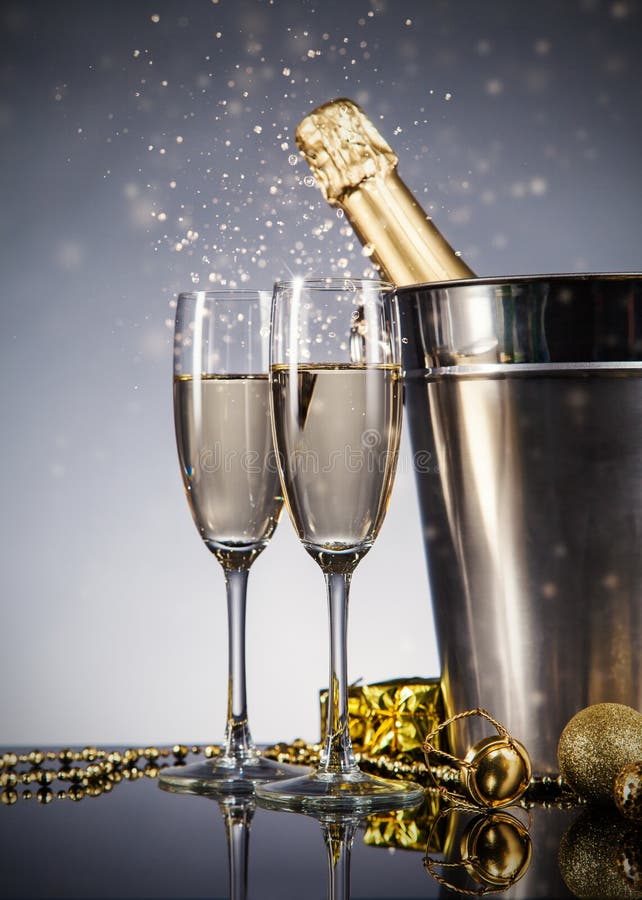 Celebration Theme with Champagne Still Life Stock Photo - Image of ...