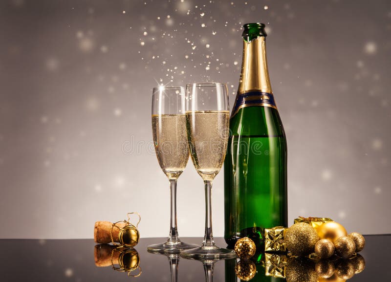 Celebration Theme with Champagne Still Life Stock Photo - Image of ...