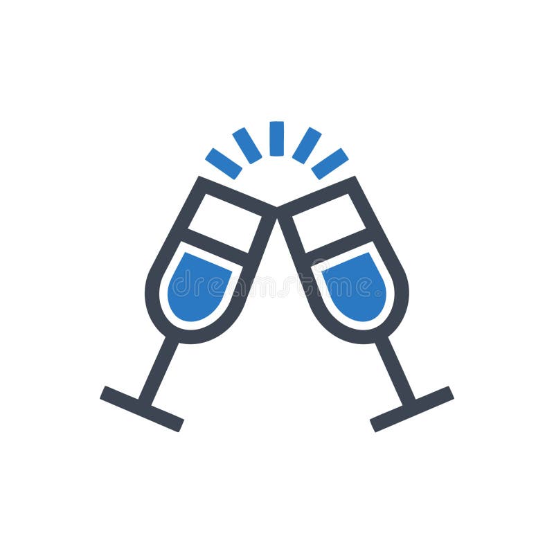 Celebration Toast Icon stock vector. Illustration of drinks - 361729773
