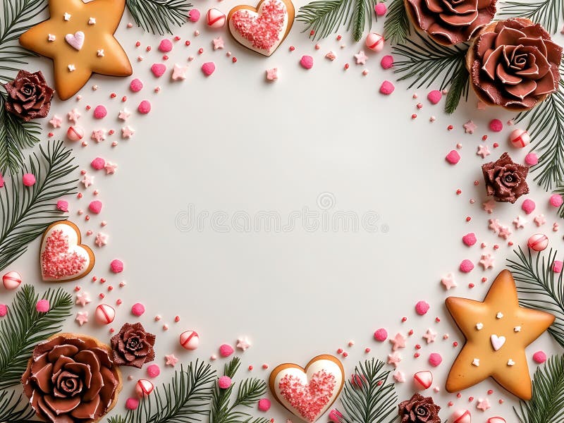 Celebration Wallpaper Featuring Cookies, Hearts, and Festive ...