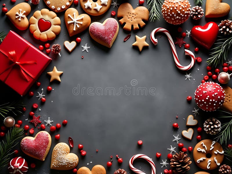 Celebration Wallpaper Featuring Cookies, Hearts, and Festive ...