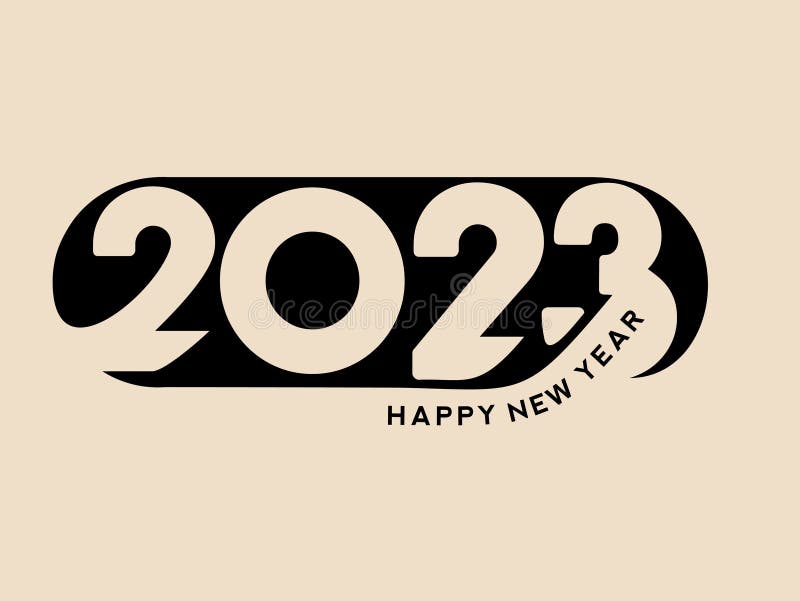 Happy New Year Twenty Twenty Three Text Design Stock Illustrations ... Happy New Year Twenty Twenty Three Text Design Stock Illustrations ...