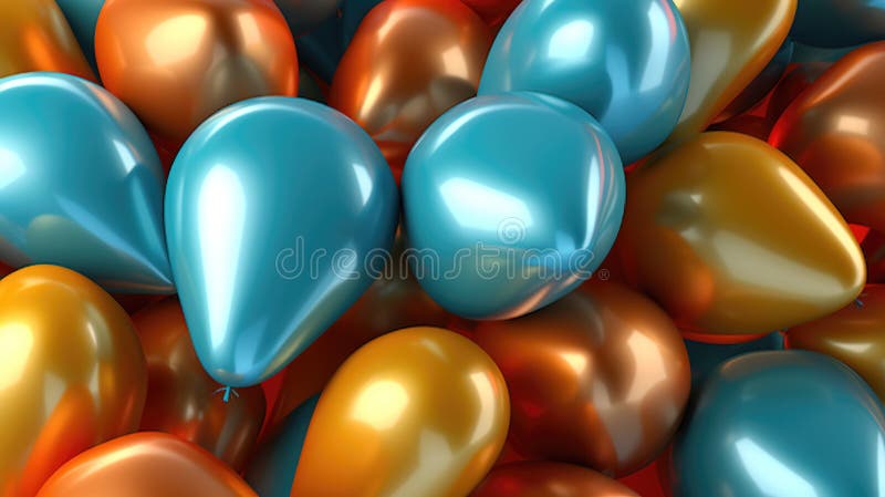 Celebrations Time with Hundreds of Balloons, Wallpaper Artwork, Ai ...