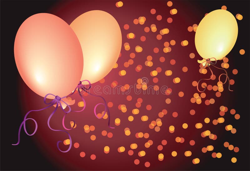 Celebratory Abstract Background with Balloons Stock Vector ...
