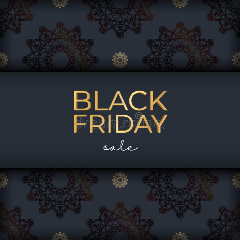 Celebratory Advertising for Black Friday Sales Dark Blue with a Round ...