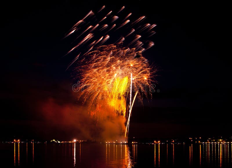 Celebratory Bright Firework Stock Image - Image of explosion, flash ...