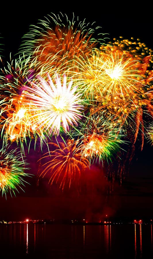 Celebratory Bright Firework Stock Image - Image of explosion, flash ...