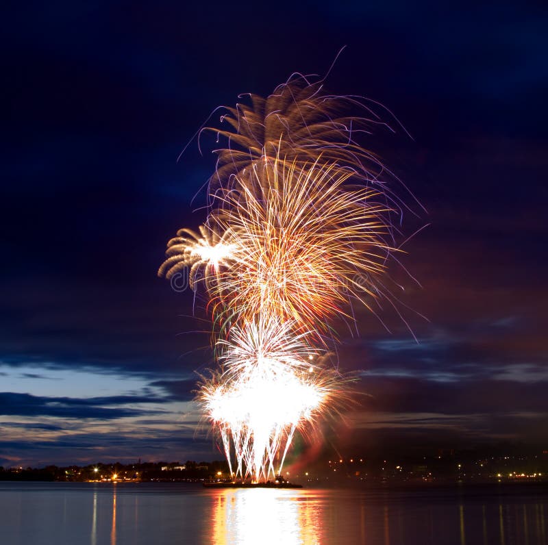 Celebratory firework stock image. Image of night, landscape - 12112257