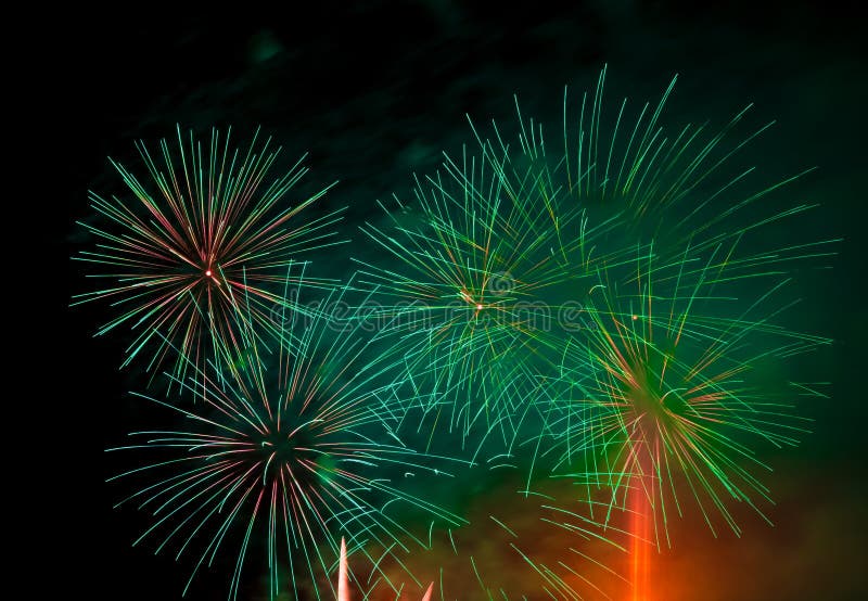 Celebratory fireworks stock image. Image of night, glowing - 34014195