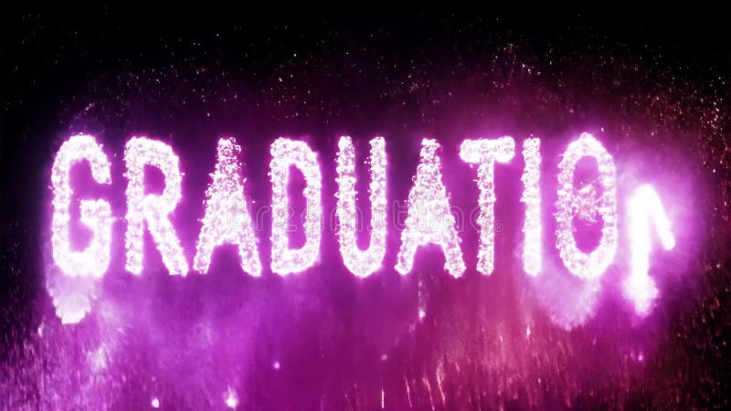 Celebratory Fireworks Display with Graduation Message Stock Video ...