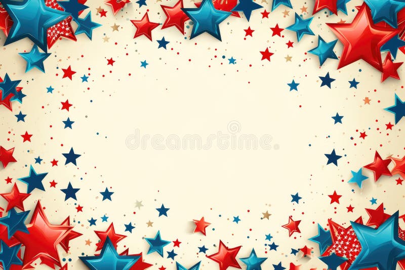 Celebratory Fourth of July Backdrop. Stock Illustration - Illustration ...