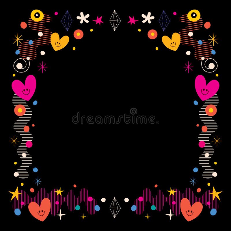 Celebratory Happy Frame Border Stock Vector - Illustration of copy ...
