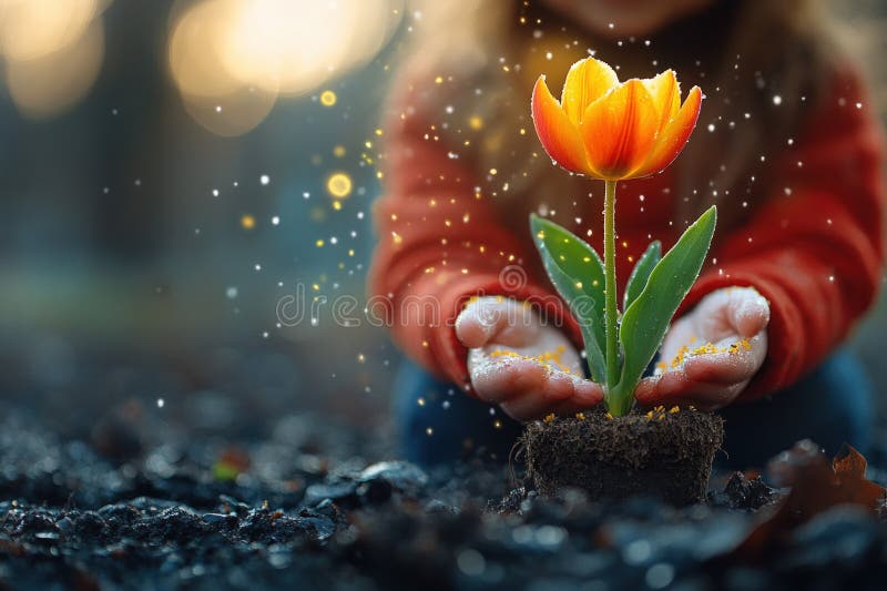 A Celebratory Image Symbolizing the Arrival of Spring with Bright ...