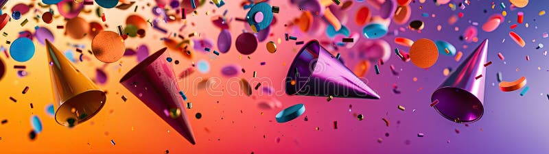 Celebratory Party Popper Emojis Exploding with Vibrant Confetti on ...