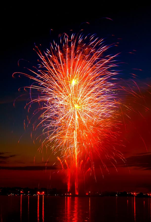Celebratory red firework stock photo. Image of fine, abstract - 23926488