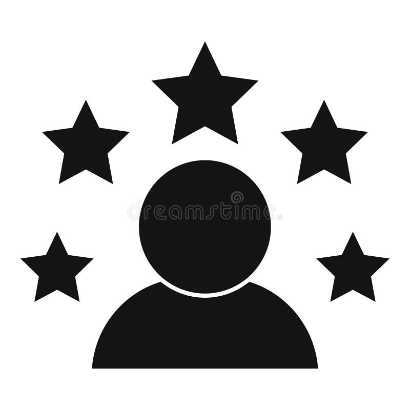 Famous Person Icon, Simple Style Stock Vector - Illustration of ...