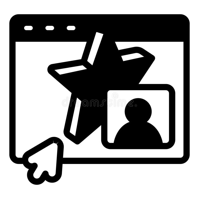 Celebrity User Page Solid Icon, Neural Dataset Concept. Vector Graphics ...