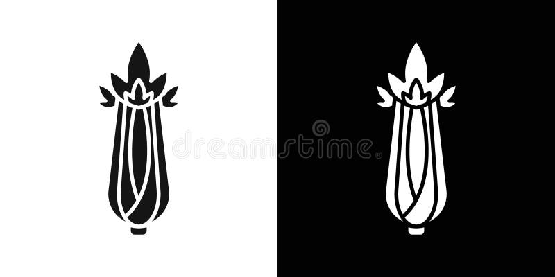 Celery Icon Logo Set Vector Stock Vector - Illustration of white ...