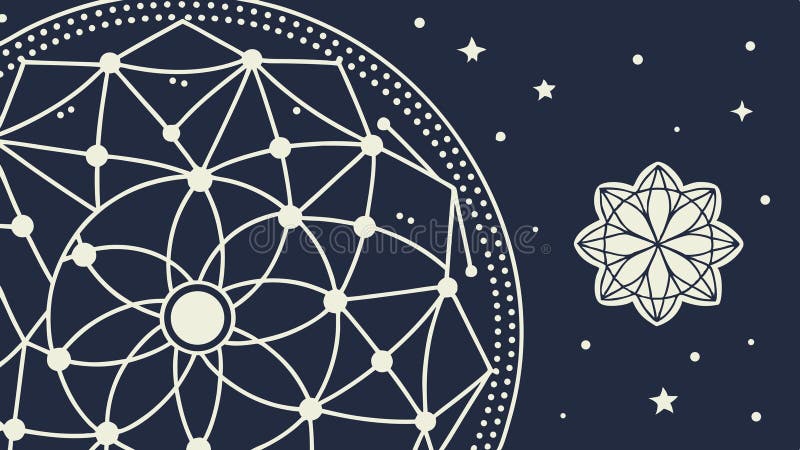 Celestial Abstract Night Sky Constellation and Star Pattern Vector ...