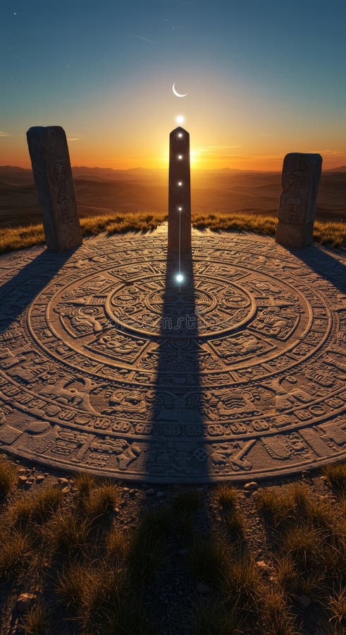 Ancient Stone Calendar Circle Stock Illustrations – 233 Ancient Stone ...