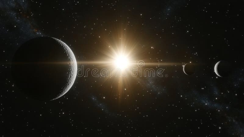 Celestial Alignment Cosmic Dance Planets Stars Deep Space Stock Photos ...