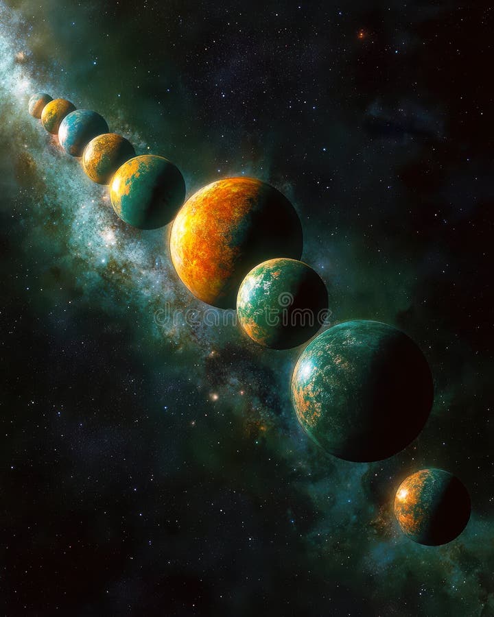 Celestial Alignment of Planets Creating a Breathtaking Cosmic Display ...