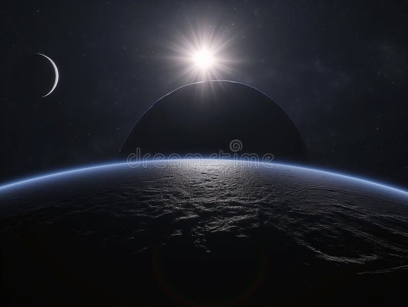 Celestial Alignment stock photo. Image of sunrise, astronomy - 318447258