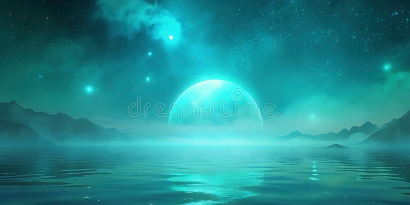 Celestial Aqua To Pale Sky Blue Gradient Background Stock Illustration ...