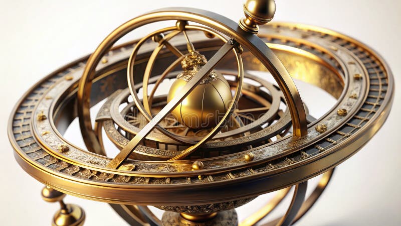 Celestial Armillary Sphere with Zodiac Signs a Detailed Astrological ...