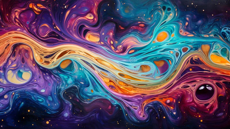 Celestial Astral Patterns. Distant Galactic Nebula Texture with Vibrant ...