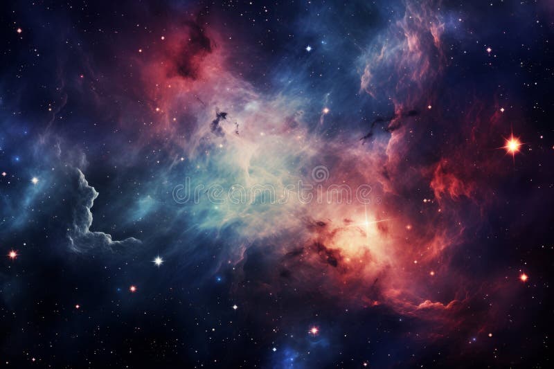 Celestial Background in Mesmerizing Colors and Patterns of a Nebula in ...