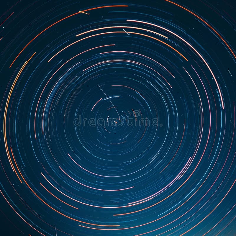 Celestial Ballet Dazzling Star Trails Form Mesmerizing Concentric ...