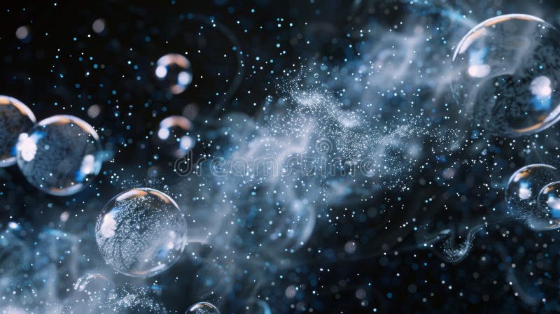 A Celestial Bath Experience with Effervescent Bubbles Symbolizing the ...