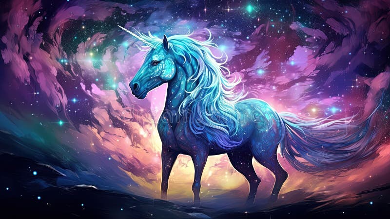 Celestial Beast in Cosmic Realm Stock Illustration - Illustration of limitless, beauty: 291049010
