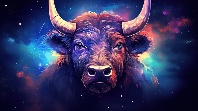 Celestial Beast in Cosmic Realm Stock Illustration - Illustration of ...