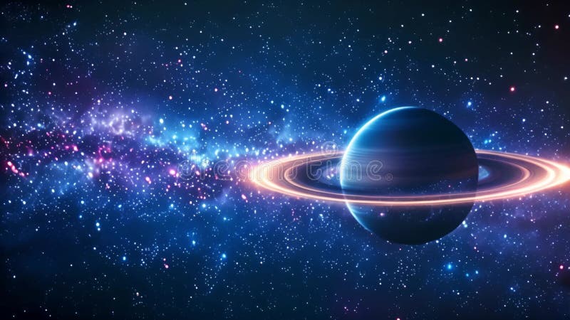 Celestial Beauty: Animated Space View of a Distant Planet. Stock Video ...