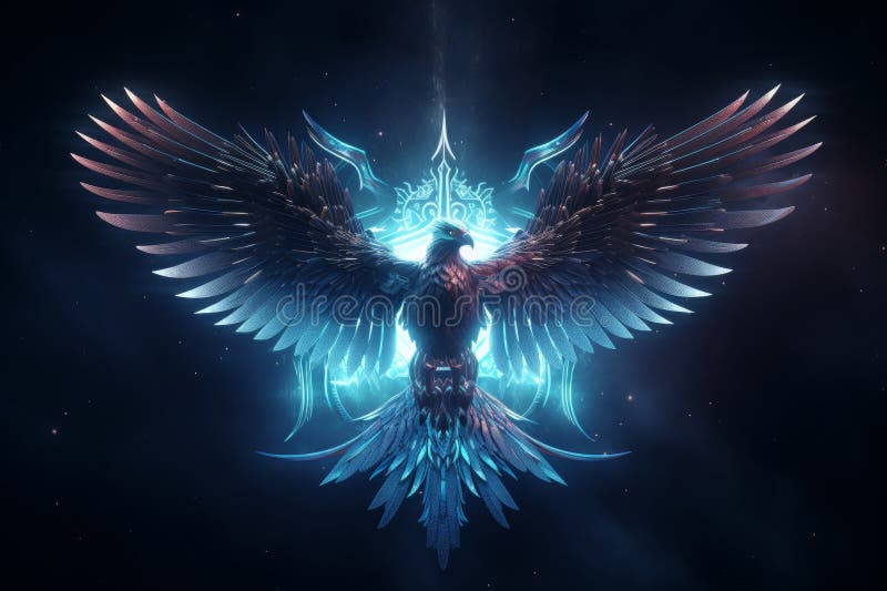 Celestial Being Gracefully Soaring through the Universe with Iridescent ...