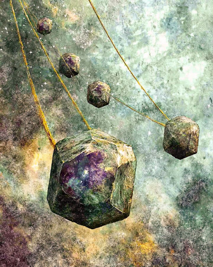 Celestial Beings Harness Energy Auras in a Vibrant Cosmic Field of ...