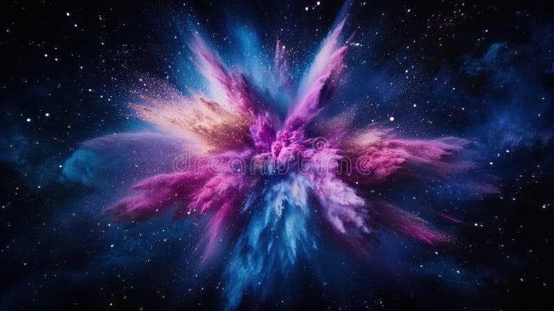 Celestial Bloom an Explosion of Color in the Cosmic Canvas of Space and ...