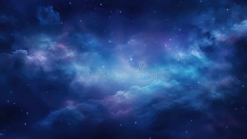Celestial blue nebula stock illustration. Illustration of enchanting - 339945428
