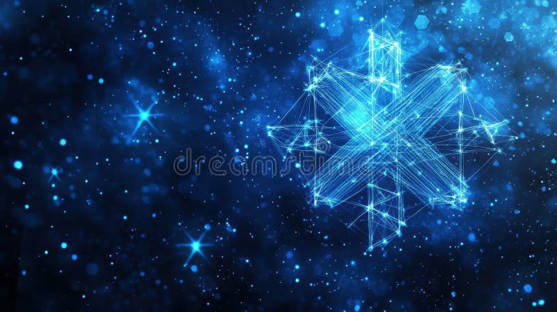 Celestial Blueprint a Network of Stars and Light Forming an Abstract ...