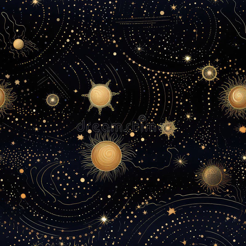 Celestial Bodies and Constellations Shimmer in an Embroidered Night Sky ...