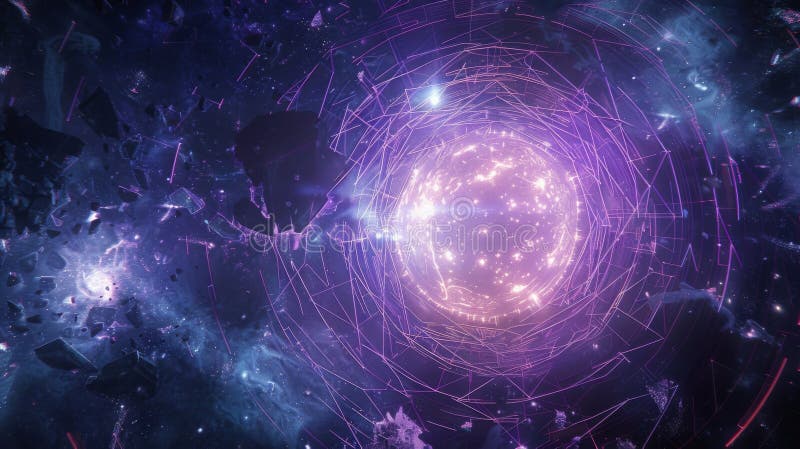 A Celestial Body Its Surface Adorned with Intricate Geometric Patterns ...