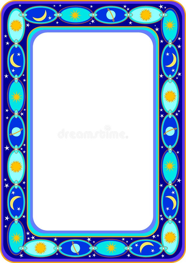 Celestial border design stock image. Illustration of cosmic - 242641853