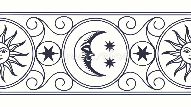 Sun And Moon Border Clip Art
