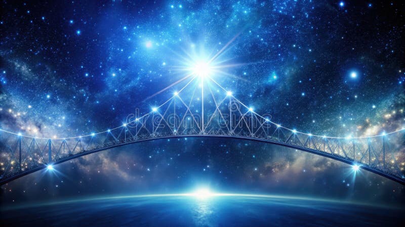Celestial Bridge a Pathway Across the Cosmos, Illuminated by Distant ...