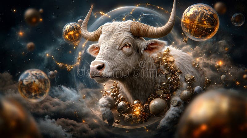 Celestial Bull stock photo. Image of spheres, galaxy - 354381710