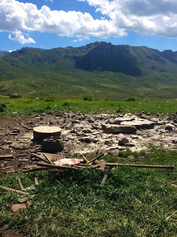 Celestial burial platform editorial stock photo. Image of burial - 43017138