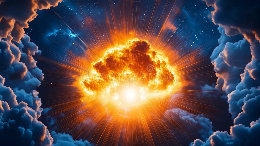 Celestial Burst Light and Energy Powerful Image Symbolizing Creation ...