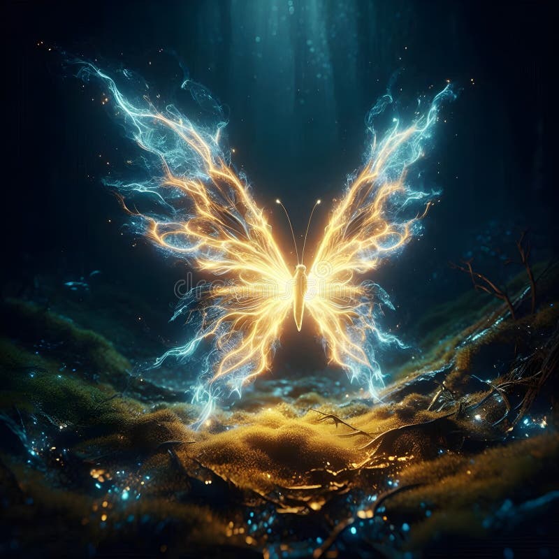 Celestial Butterfly. stock illustration. Illustration of poster - 331205957